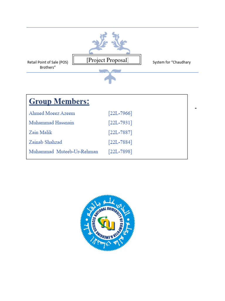 POS System Proposal for Chaudhary Bros | PDF | Finance & Money ...