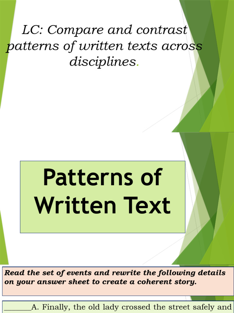 Patterns of Written Texts Explained | PDF | Water Pollution | Air Pollution