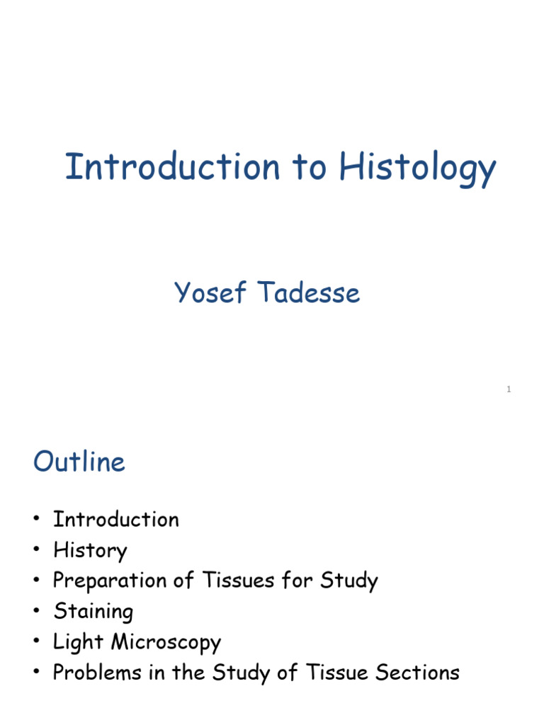 Introduction To Histology | PDF | Histology | Microscope