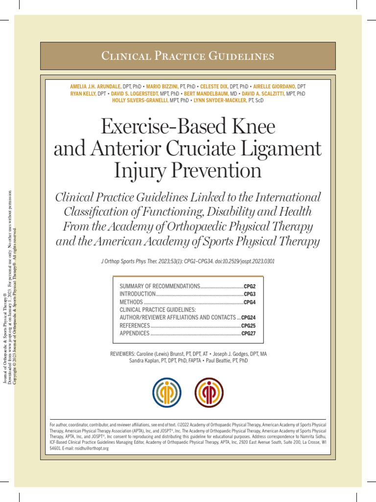 Jospt 2023 0301 | PDF | Physical Therapy | Knee