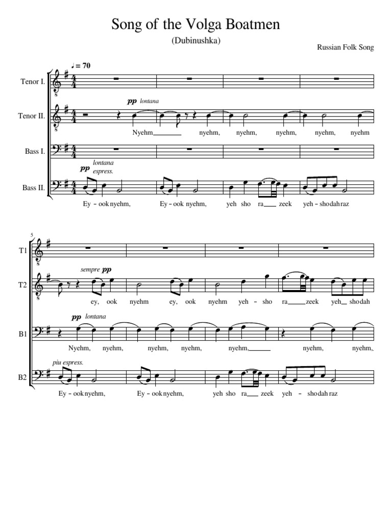 Song of The Volga Boatmen | PDF