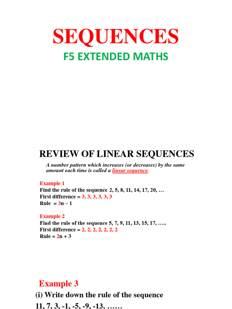 Understanding Linear and Non-Linear Sequences | PDF | Recurrence ...