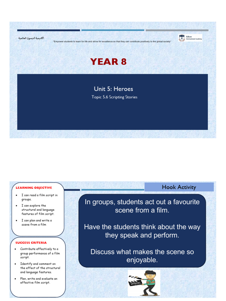 5.6 Scripting Stories | PDF | Screenplay | Actor