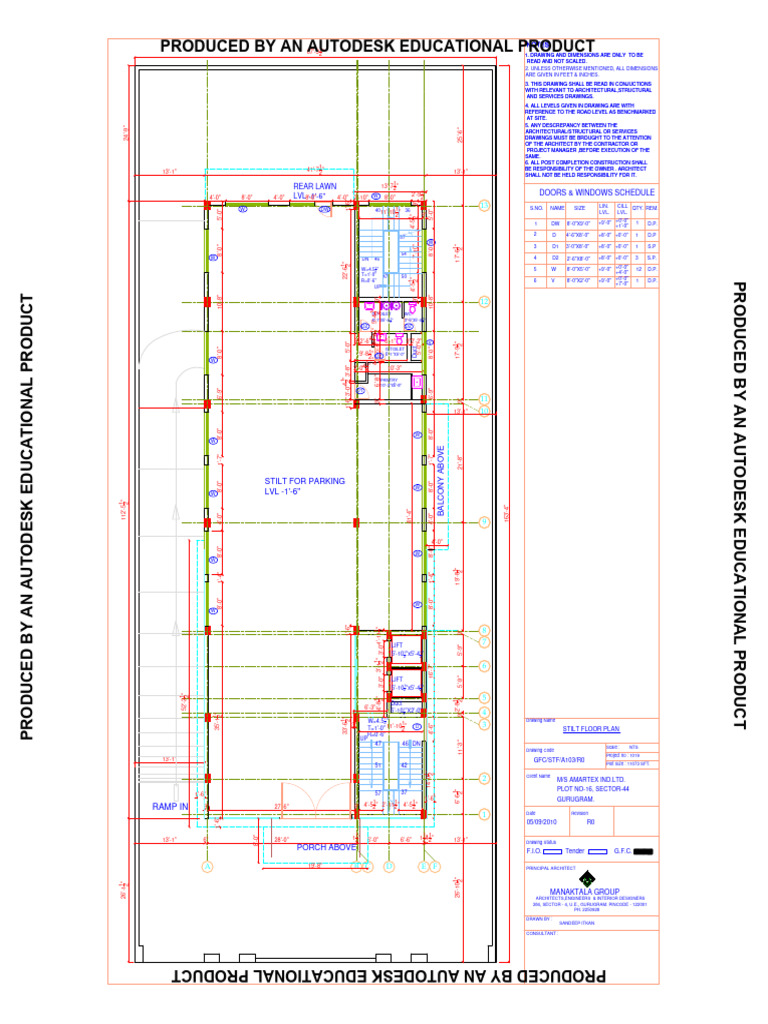16 Sec - 44 Stilt Floor Working Plan | PDF