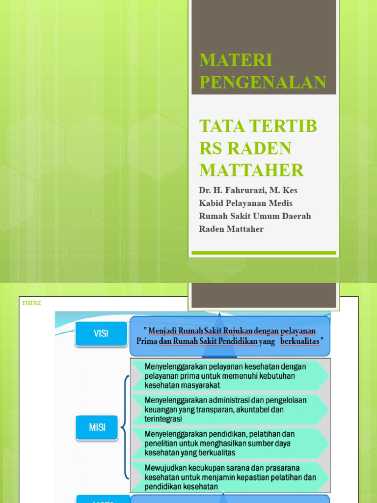 MATERI PENGENALAN TATA TERTIB RS RADEN MATTAHER | PDF