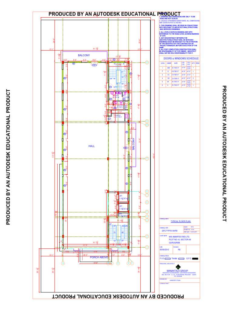 16 Sec - 44 Typical Floor Working Plan | PDF | Real Estate | Engineering