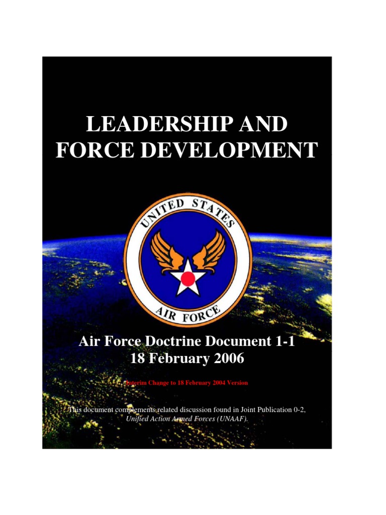 AFDD 1-1 (2006) - Leadership and Force Development | PDF | United ...
