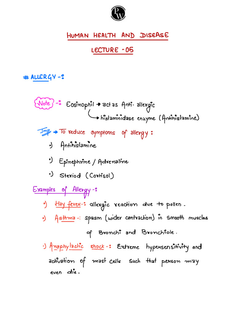 64b2bc34f3218e0018422e5e - ## - Human Health and Diseases Handwritten ...
