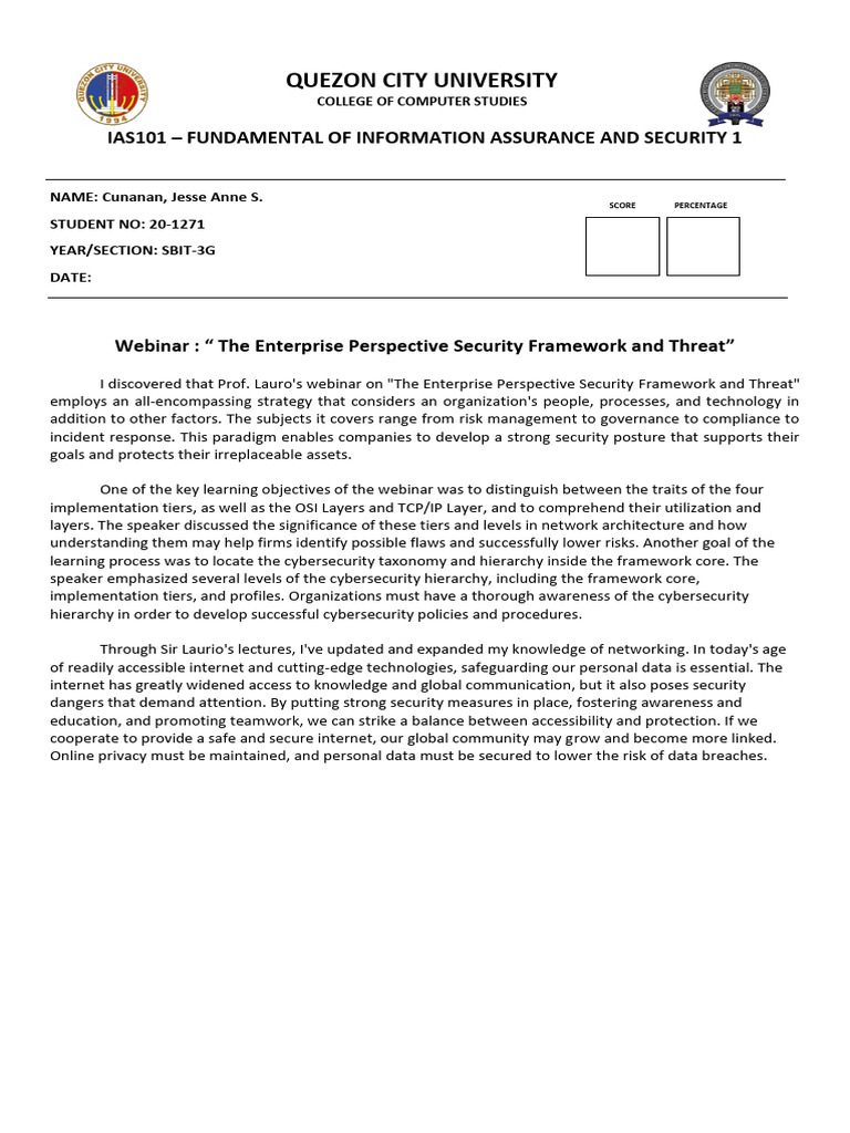 Cunanan, Jesse Anne S. REFLECTION | PDF