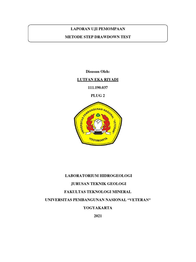 Laporan Step Drawdown - 2021 - Lutfan Eka Riyadi | PDF