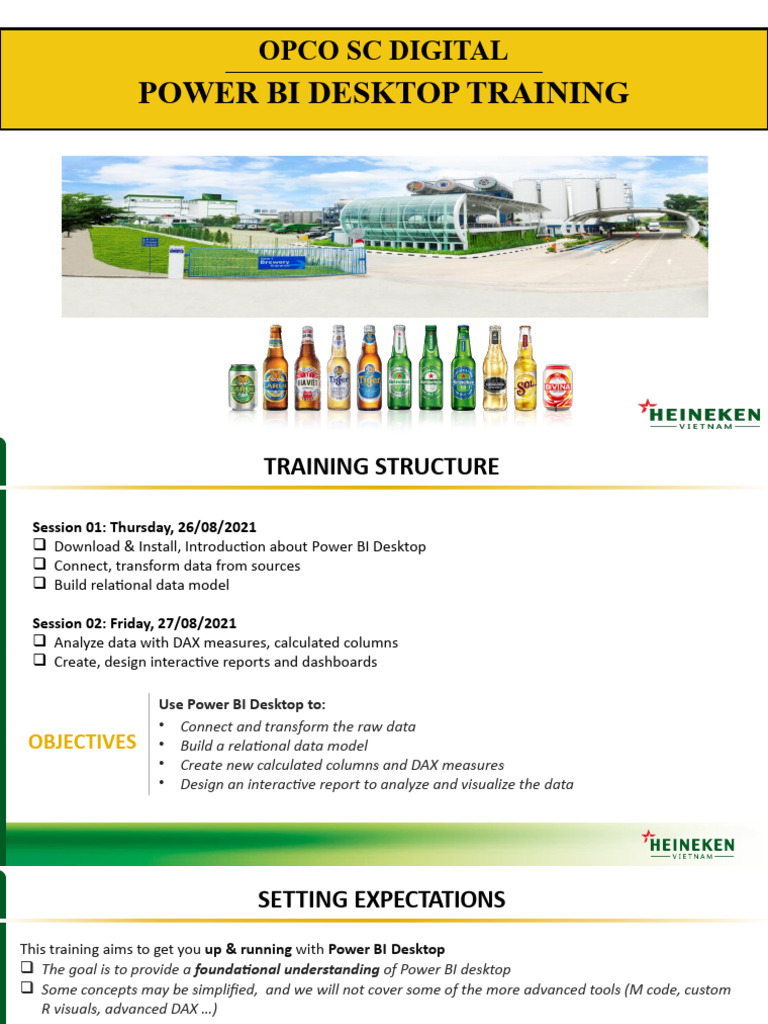 PBI Desktop Fundamentals Training Session 1 | PDF | Databases | Table ...