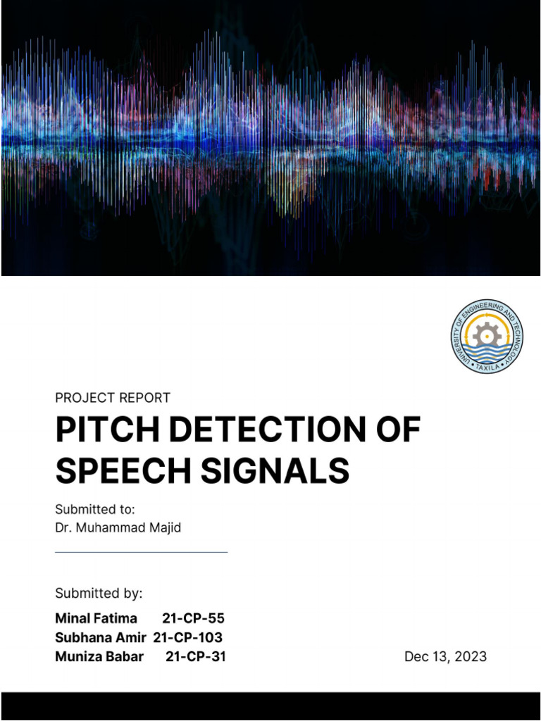 Pitch Detection Of Speech Signals Project Report Pdf Algorithms Applied Mathematics