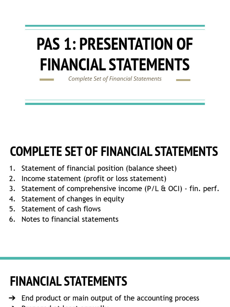 CFAS4 - PAS 1 - Presentation of Financial Statements | PDF | Balance ...