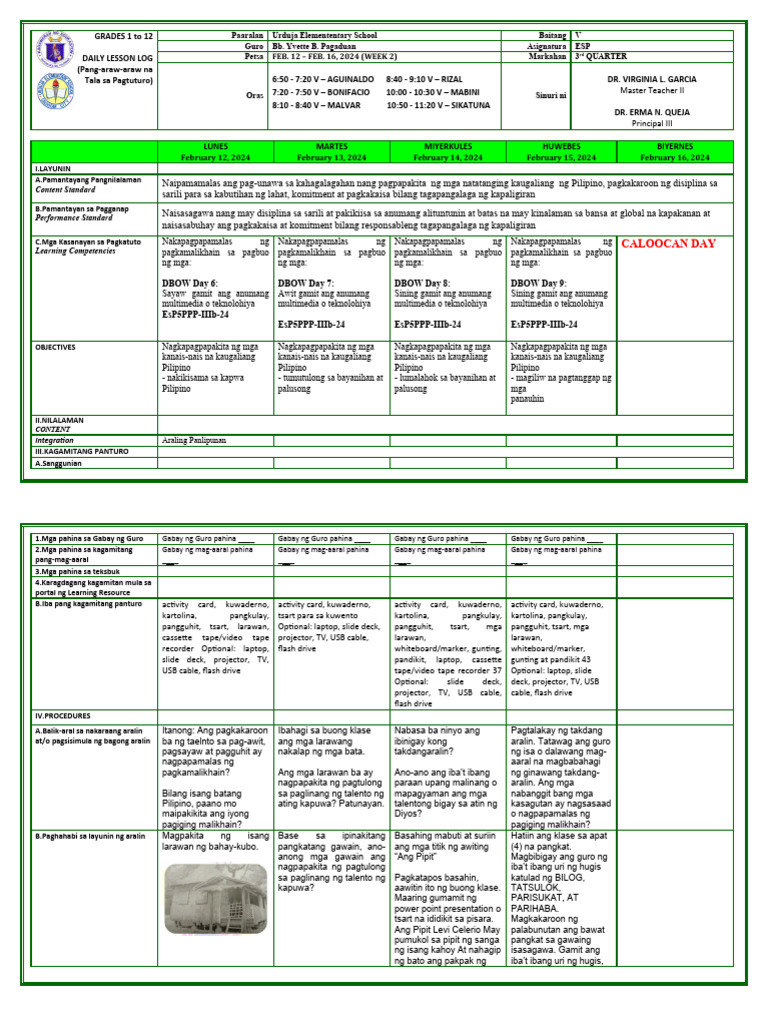 DLL - Esp 5 - Q3 - W3 | PDF
