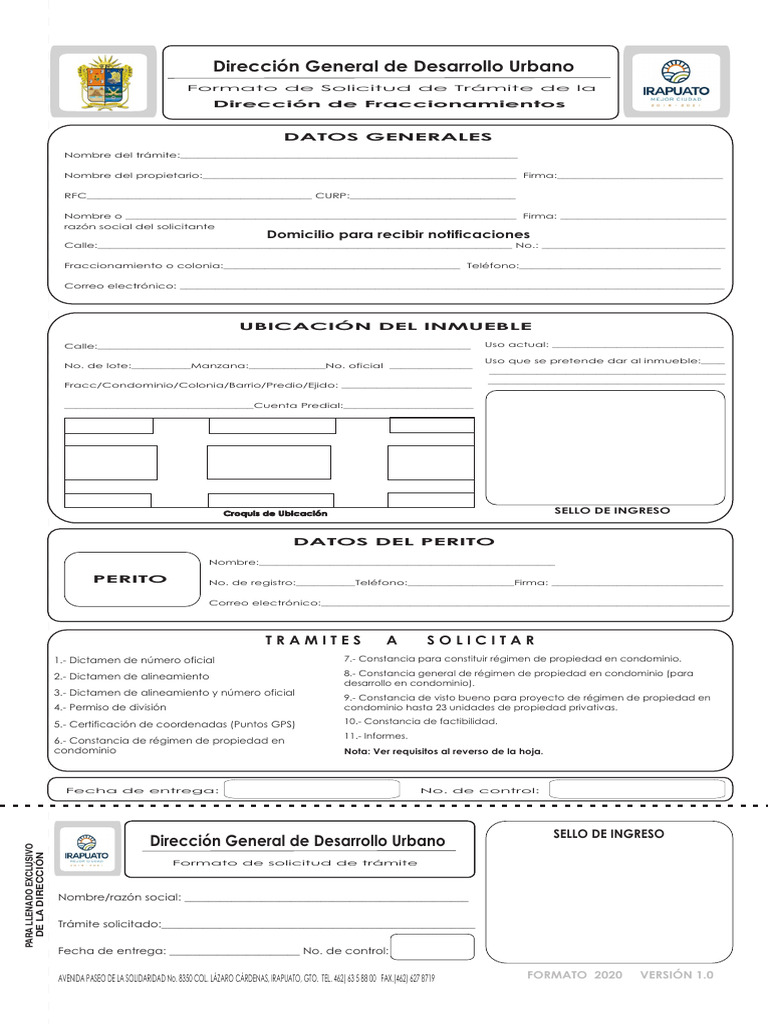 Formato Permiso de Division | PDF | Condominio | Ley de Tierras