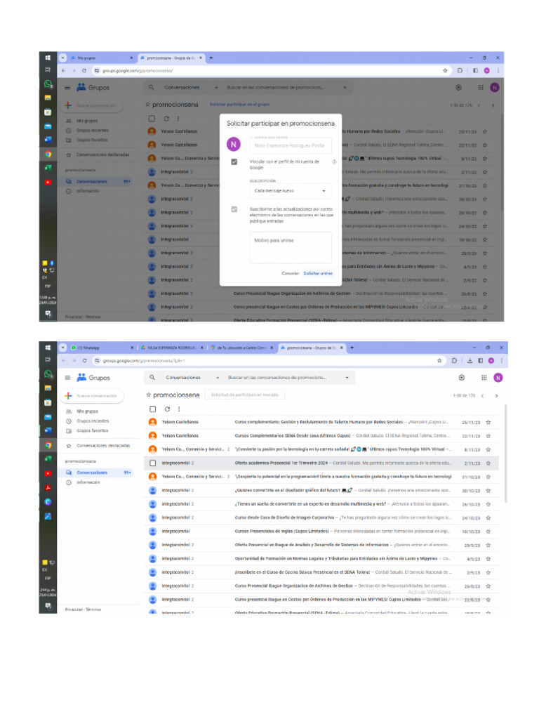 PANTALLAZOS GRUPO DE GMAIL | PDF