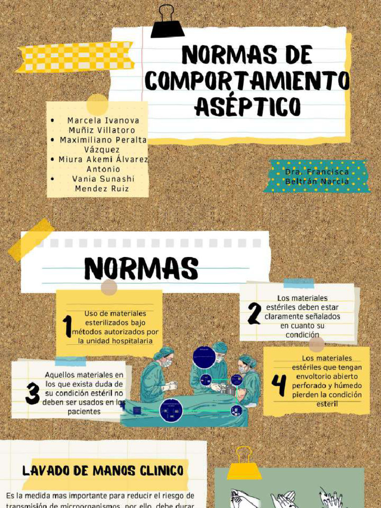 Normas de Comportamiento Aséptico 1 | PDF