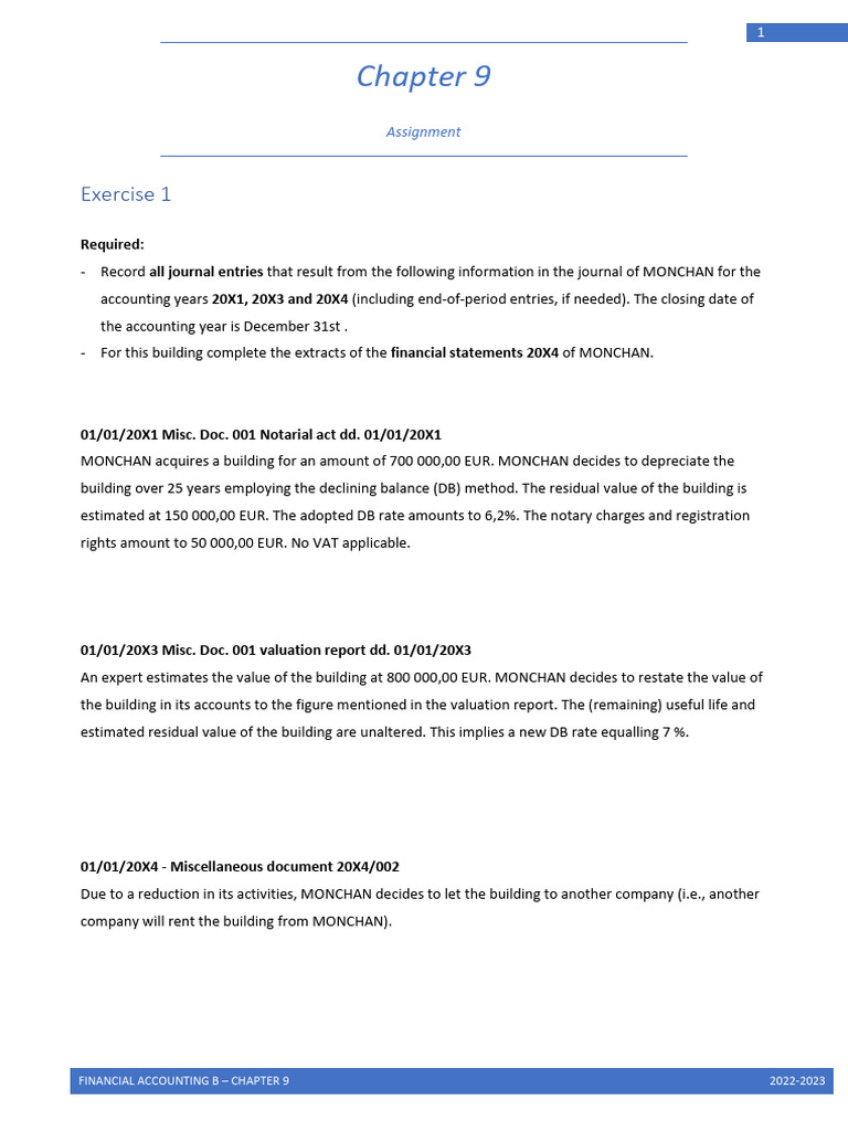 Chapter 9 assignment(1) | PDF