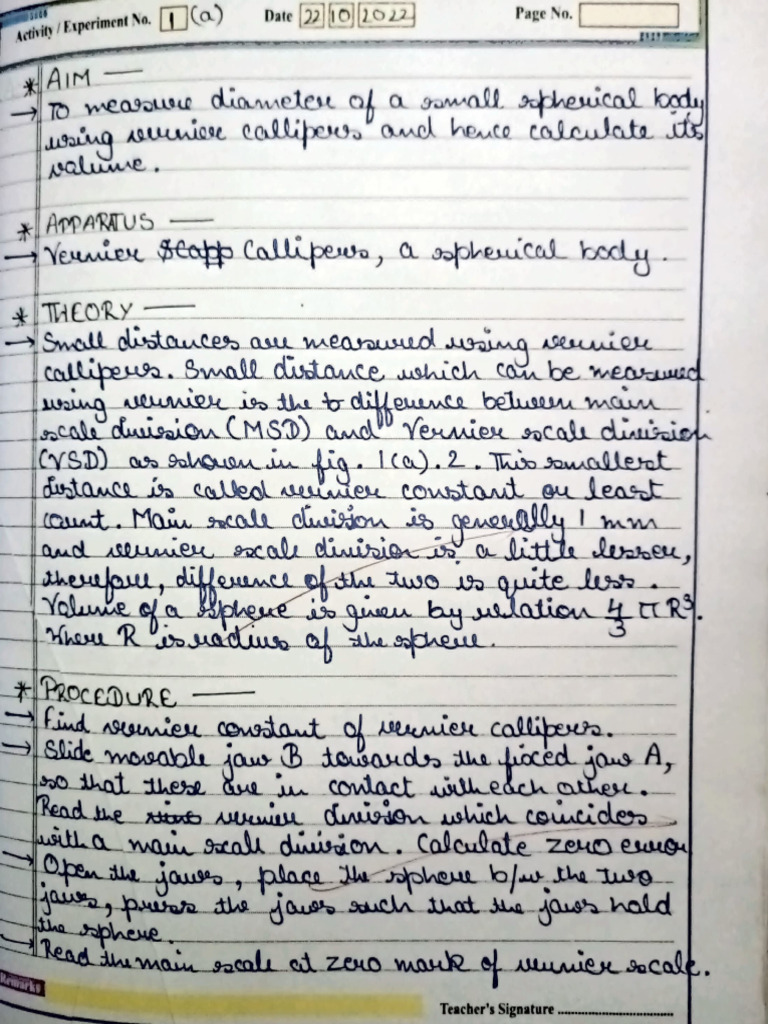 Physics Practical Class 11 | PDF