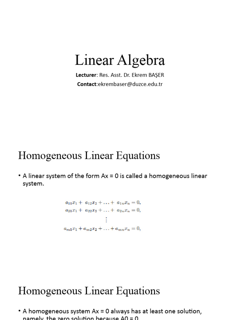 Week 4 | PDF | System Of Linear Equations | Equations