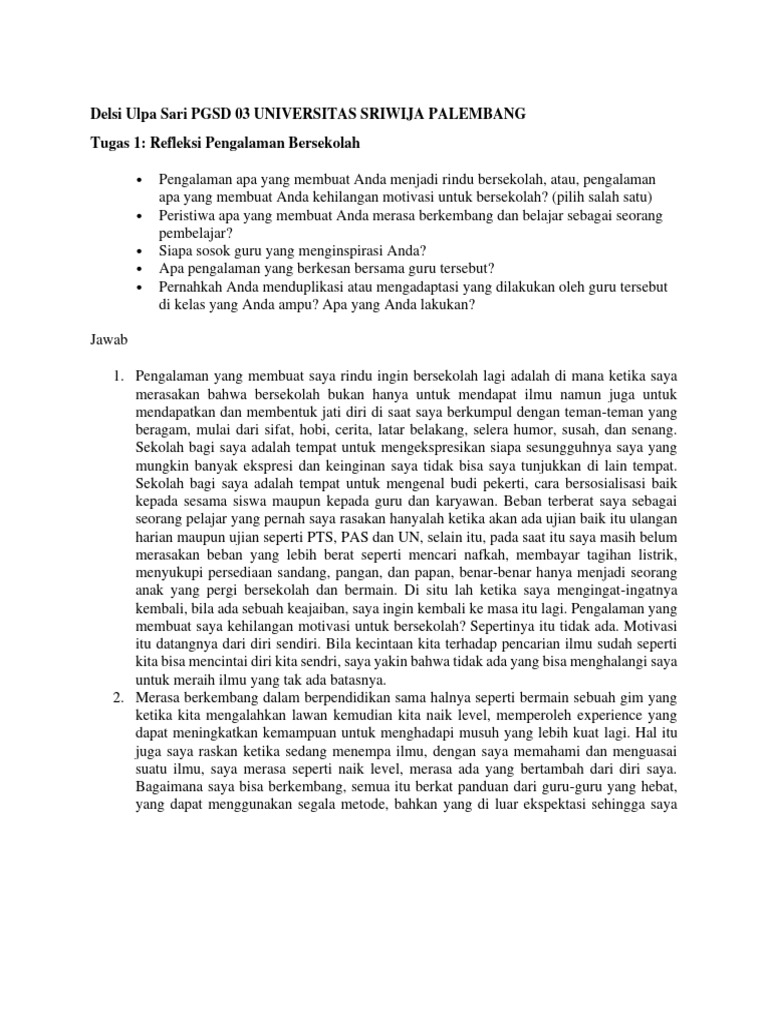 Tugas Mulai Diri | PDF | Karier & Perkembangan | Pengembangan Diri