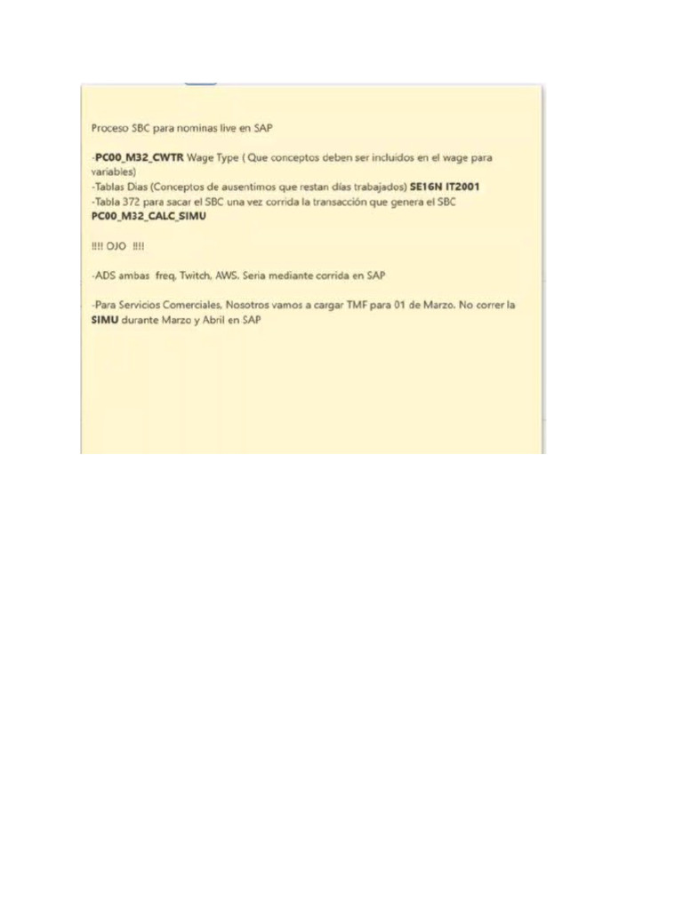 Proceso Nuevo SBC | PDF