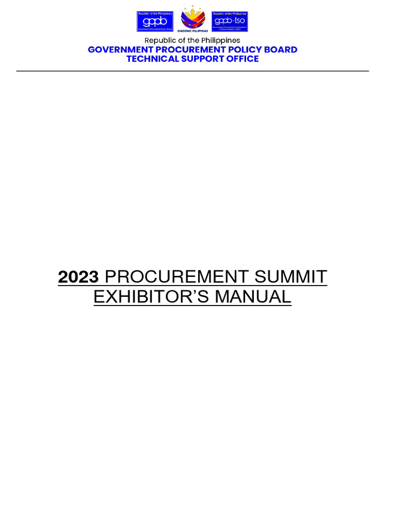 2023 Procurement Summit Exhibitor Guide | PDF