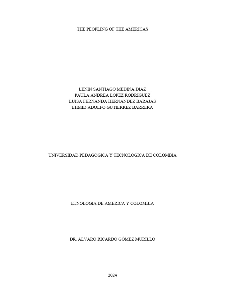 Peopling of the Americas Guide | PDF | Archaeology | Pleistocene