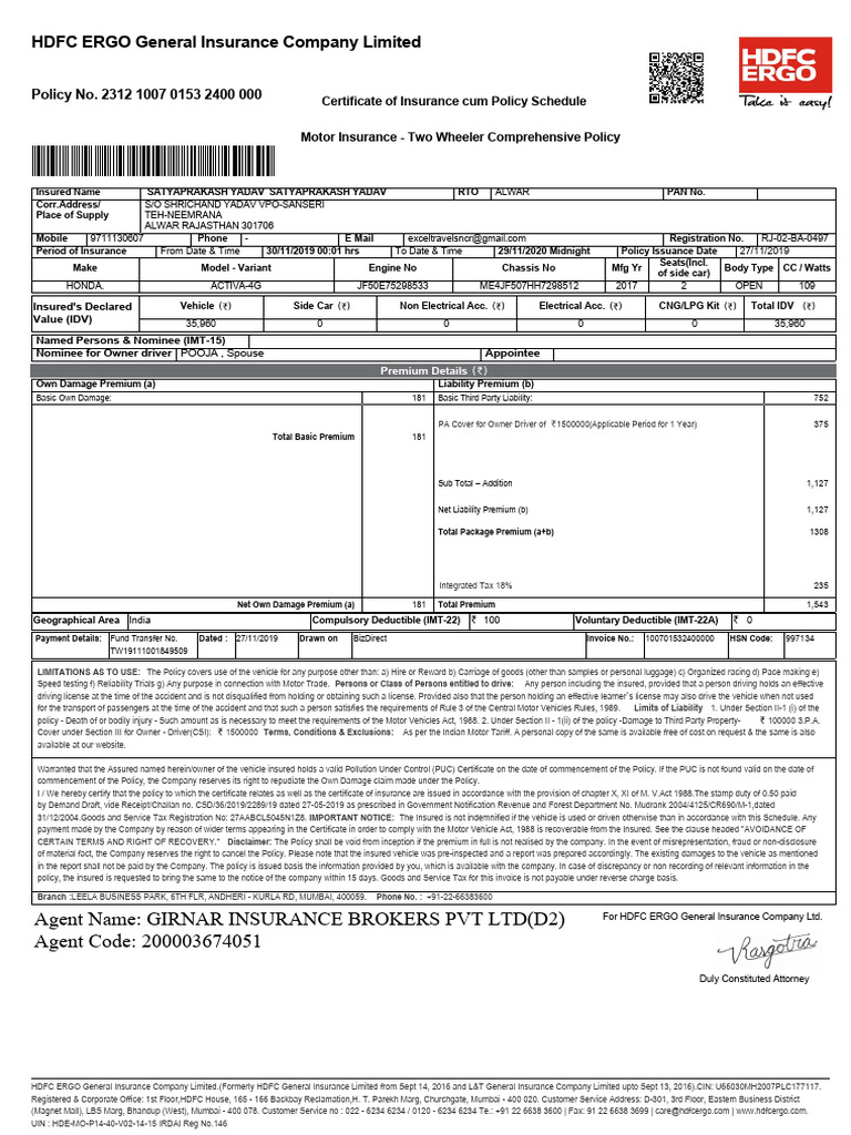 activa | PDF | Insurance | Deductible