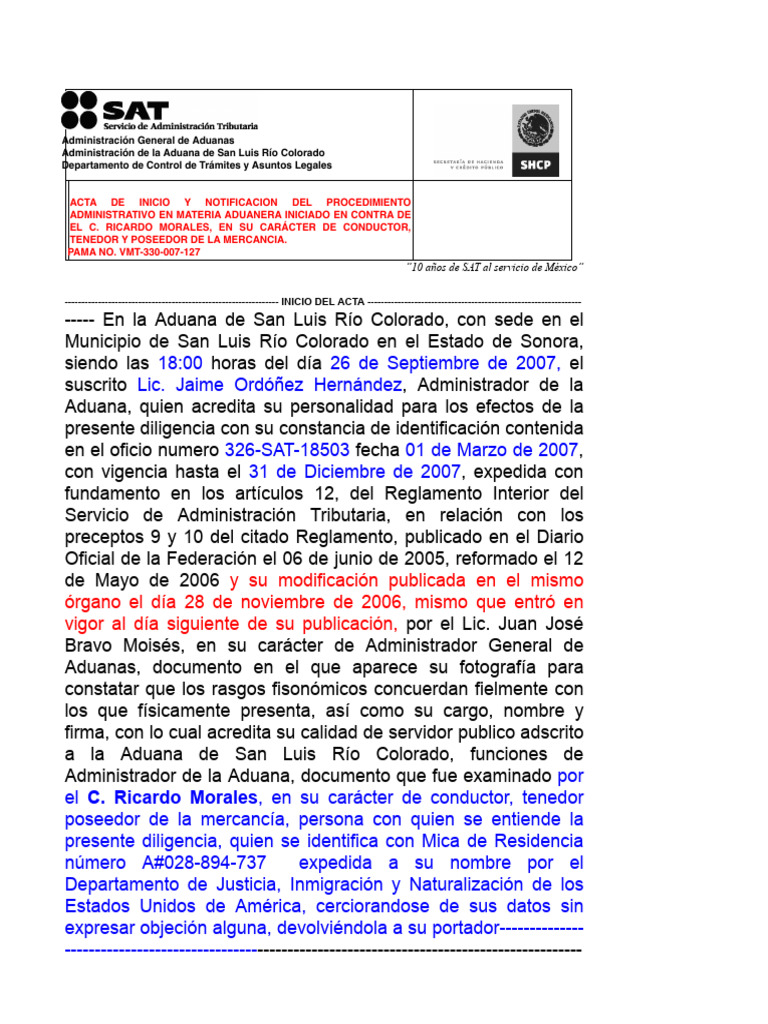 Ejemplo PAMA Caso Practico | PDF | aduana | Gobierno