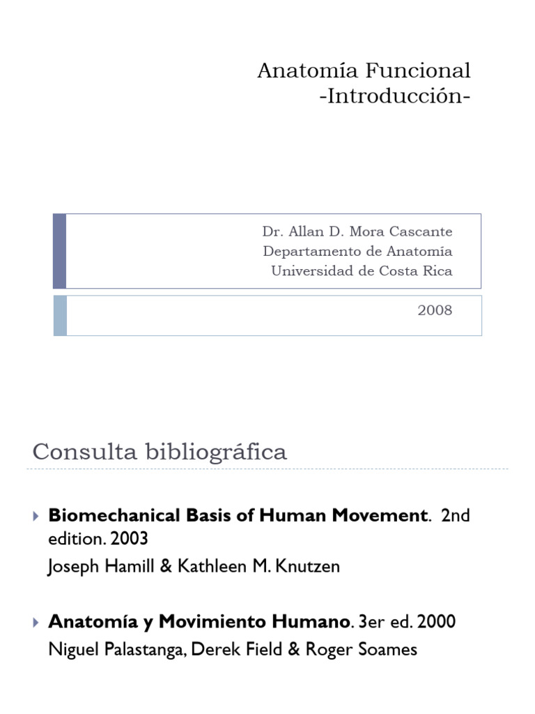 Anatomia Funcional Introducción | PDF