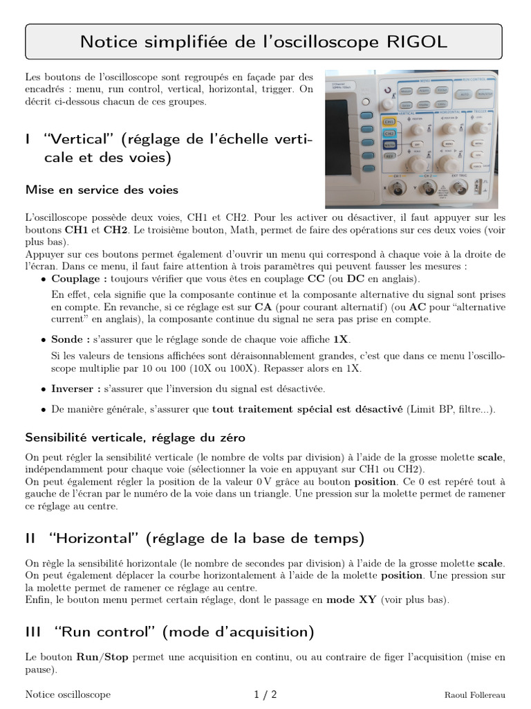 TP Notice Oscilloscope | PDF