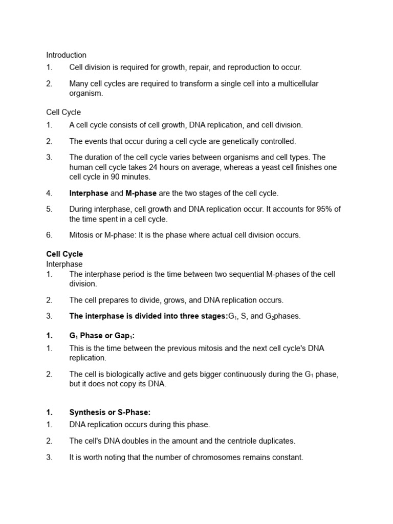 Cell Cycle and Division Overview | PDF | Meiosis | Mitosis