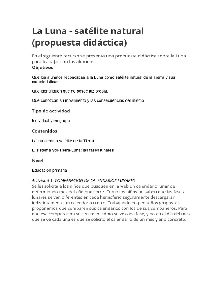 La Luna | PDF | Luna | Dom