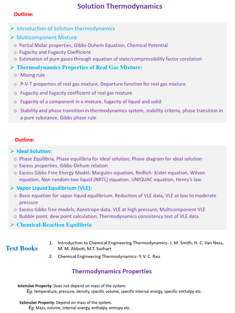 Gibbs-Duhem and Solution Thermodynamics | PDF | Chemical Equilibrium ...