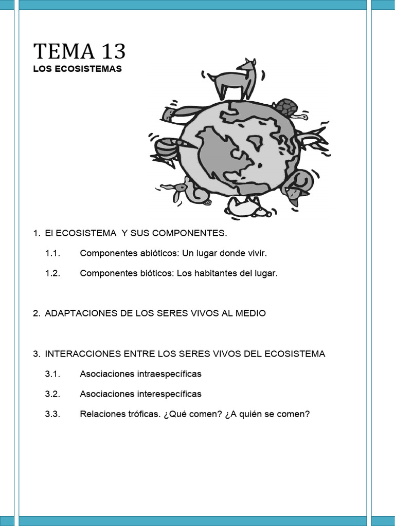 Introducción a los Ecosistemas | PDF | Habitat | Ecosistema