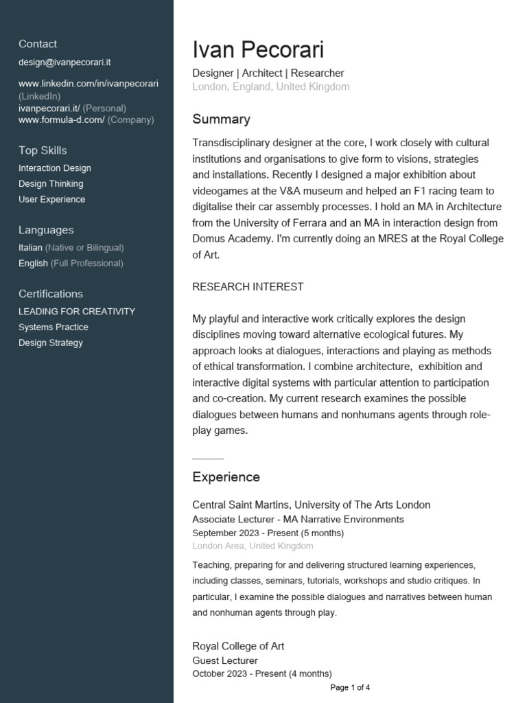 Profile Linkedin | PDF | Cyberspace | Design