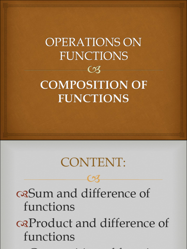 Operations On Functions | PDF