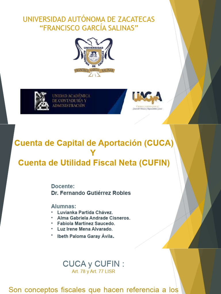 CUCA y CUFIN: Cálculo y Fundamento Legal | PDF | Impuesto sobre la ...