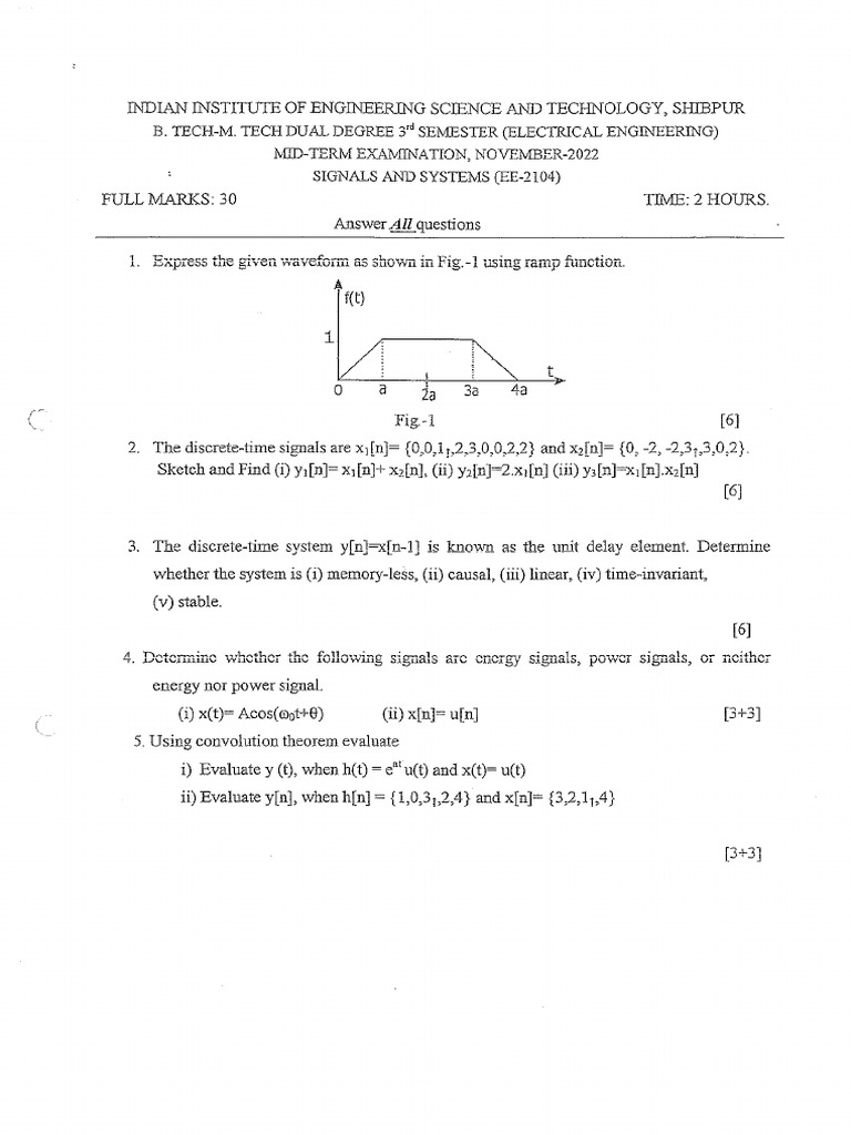 2022 EE 2104 MID Sem | PDF