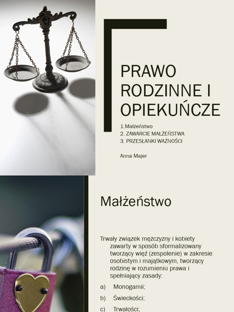 Prawo Rodzinne - Małżeństwo | PDF