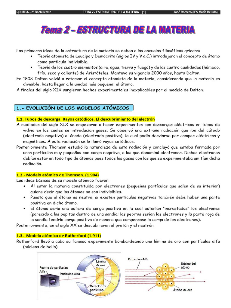 2 Estructura De La Materia Pdf