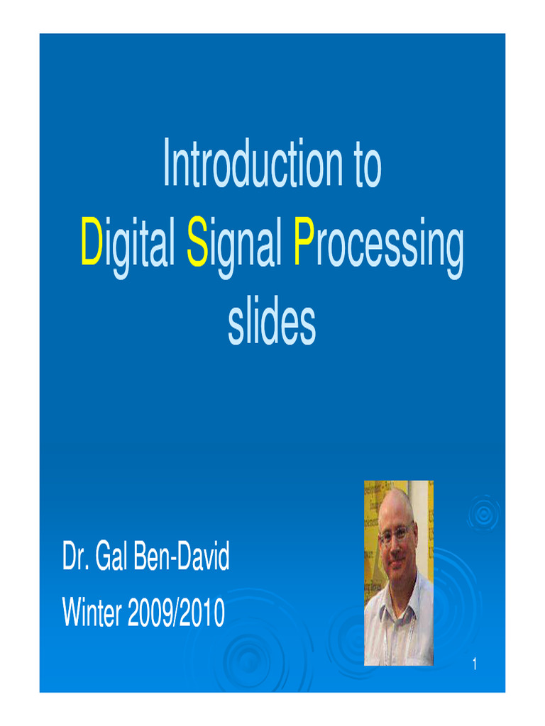 Mavlas Slides | PDF | Discrete Fourier Transform | Digital Signal Processing
