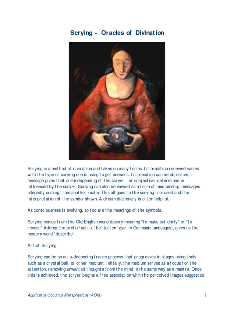 Scrying - Oracles of Divination-1 | PDF | Spirituality
