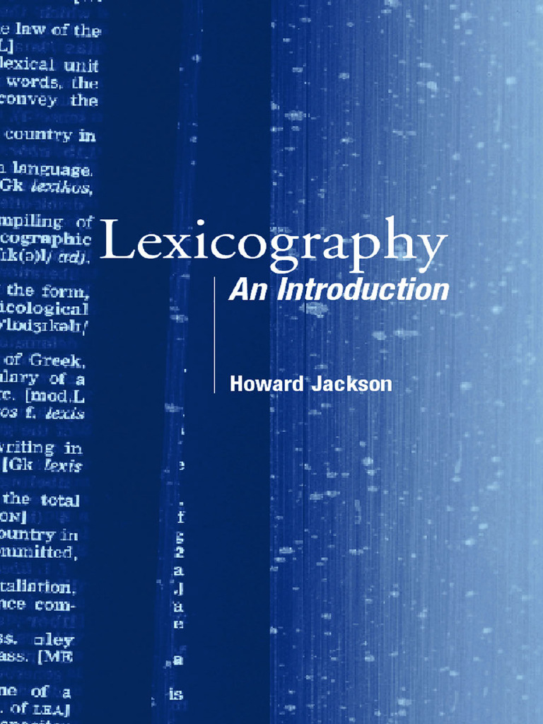 Lexicography An Introduction | PDF | Word | Morphology (Linguistics)