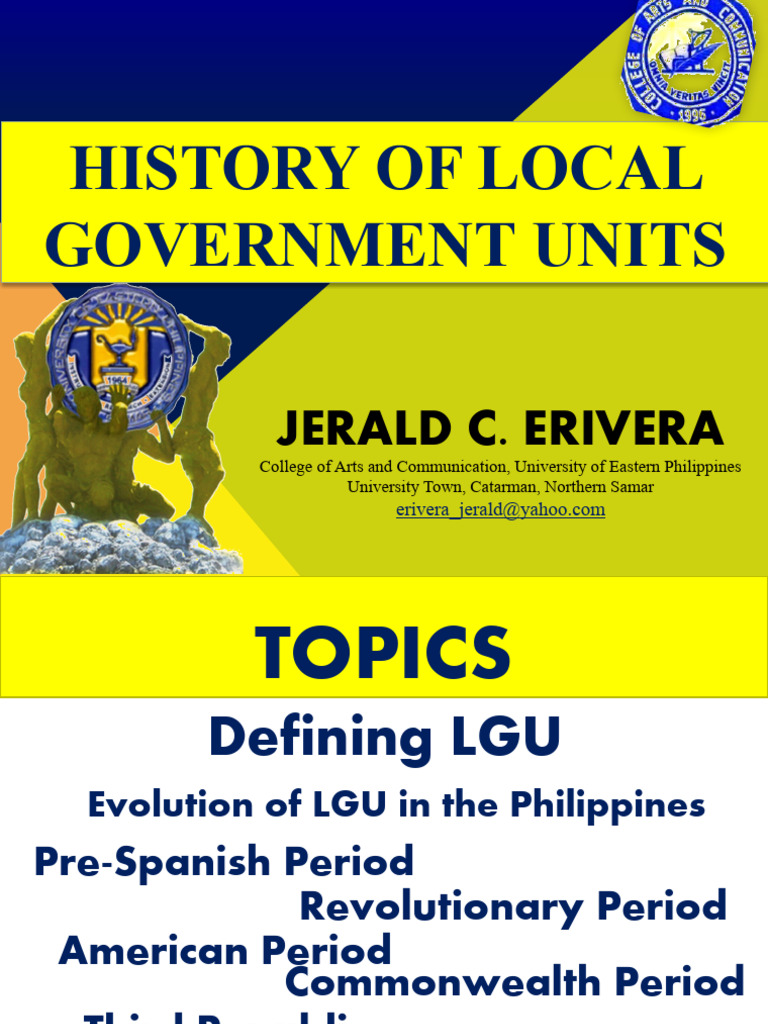 History of LGUs | PDF | Local Government | Government
