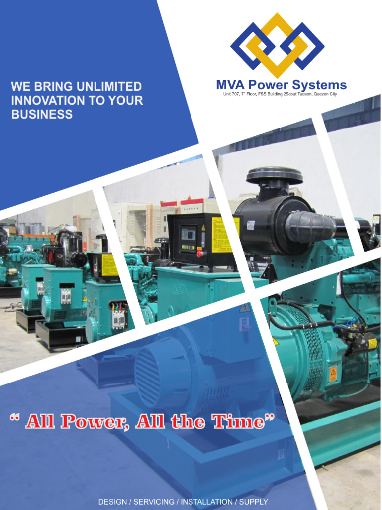MVA Power Systems Generator | PDF | Electric Generator | Cummins