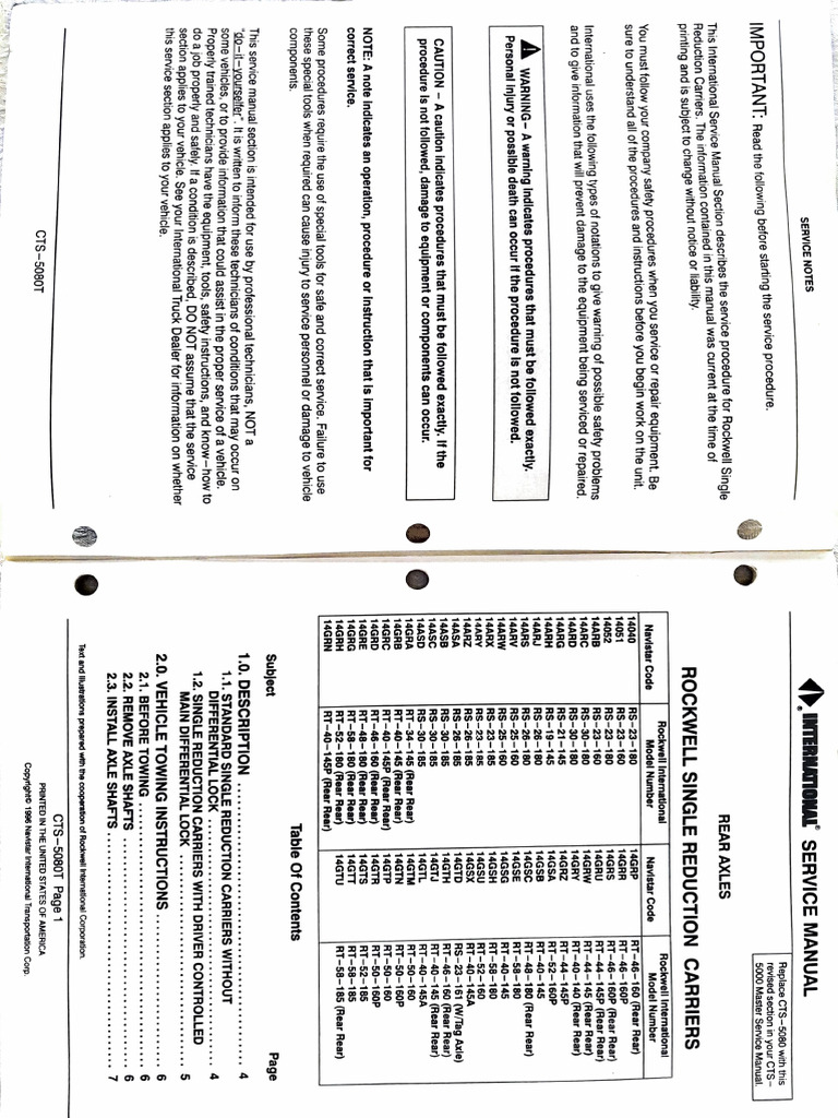 Rockwell International 1 - 2 | PDF | Axle | Gear