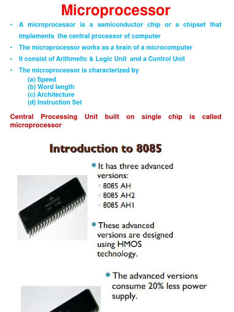 Intro To 8085 | Download Free PDF | Microprocessor | Input/Output