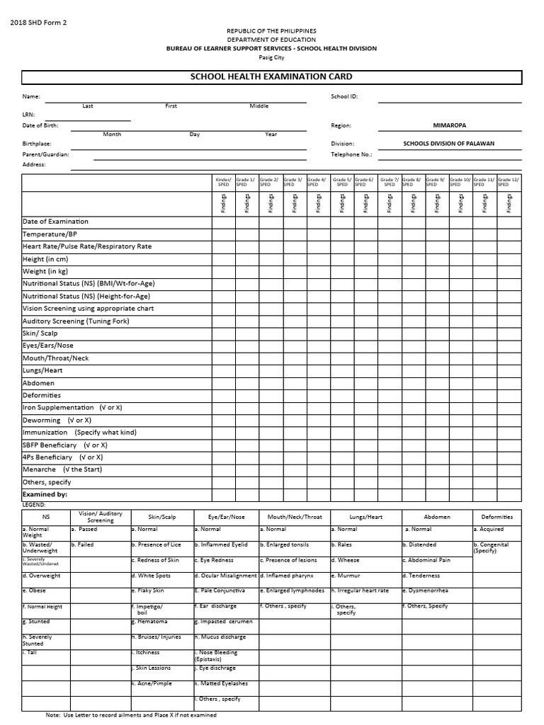 Learners Health Dental Forms | PDF | Periodontology | Medical Specialties